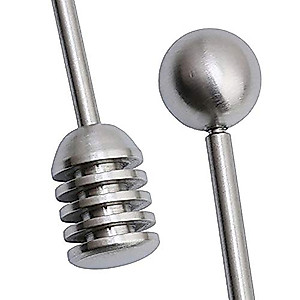1Pieces Honey Stirrer Spoon Long Handle Honey Dipper Stainless Steel Stirrer Honey Spoon Mixing Tool for Honey Jam Jar Dispense