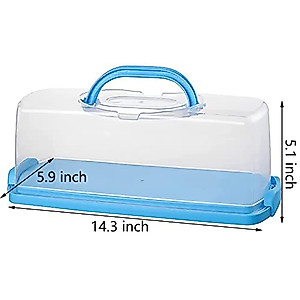 Cezoyx 4 Piece Portable Bread Box with Handle, Rectangular Loaf Cake Containers with Lid, 4 Colors Bread Keeper for Carrying and Storing Banana Bread, Pumpkin Bread and Quick Bread
