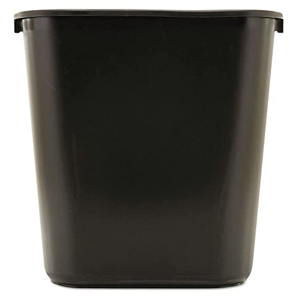 Rubbermaid 295600Bk Deskside Plastic Wastebasket, Rectangular, 7 Gal, Black