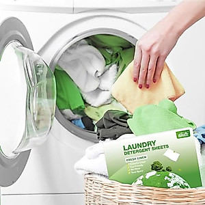 HOMEXCEL Laundry Detergent Sheets Fresh Scent Eco-Friendly, (60 Loads) 30 Washer Sheets, Plastic-Free Laundry Soap Sheets, Hypoallergenic Liquid Less Clear Strips for Travel, Home Clothes Washing