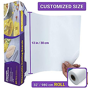 Disposable Plastic Cutting Board Sheets for BBQ & Camping – Large Flexible Chopping Boards – Cutting Mats for Kitchen and Outdoor 32'