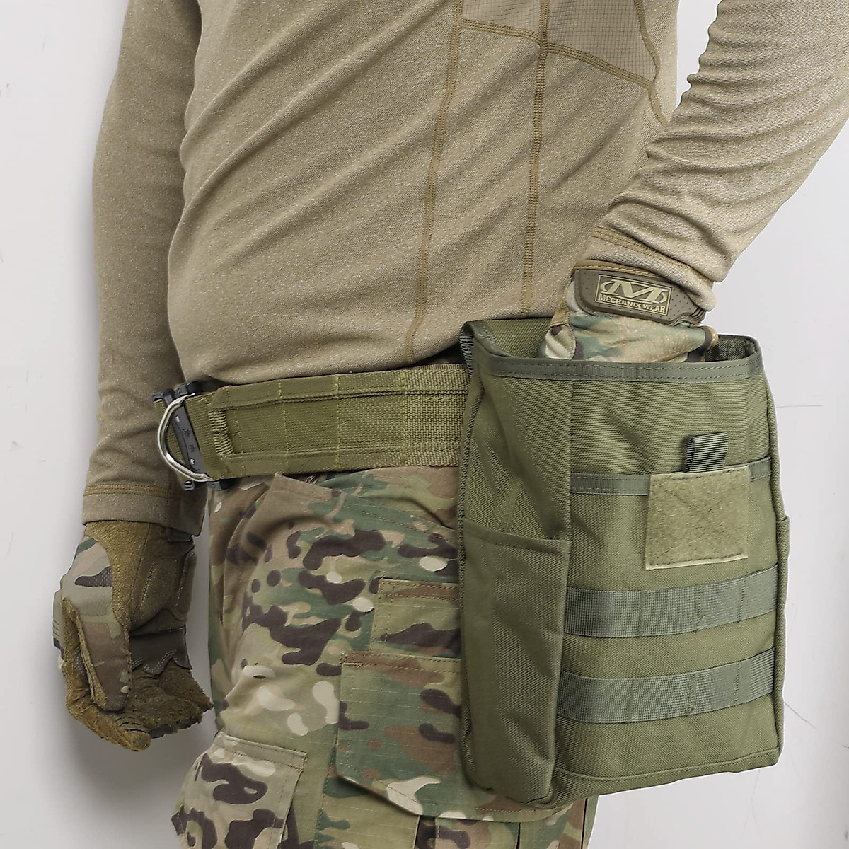 WYNEX Molle Dump Pouch, Tactical Dump Pouch Foldable Mag Dump Pouch Magazine Utility Roll Up Wiast Bag Drawstring for Belt Pack Accessories