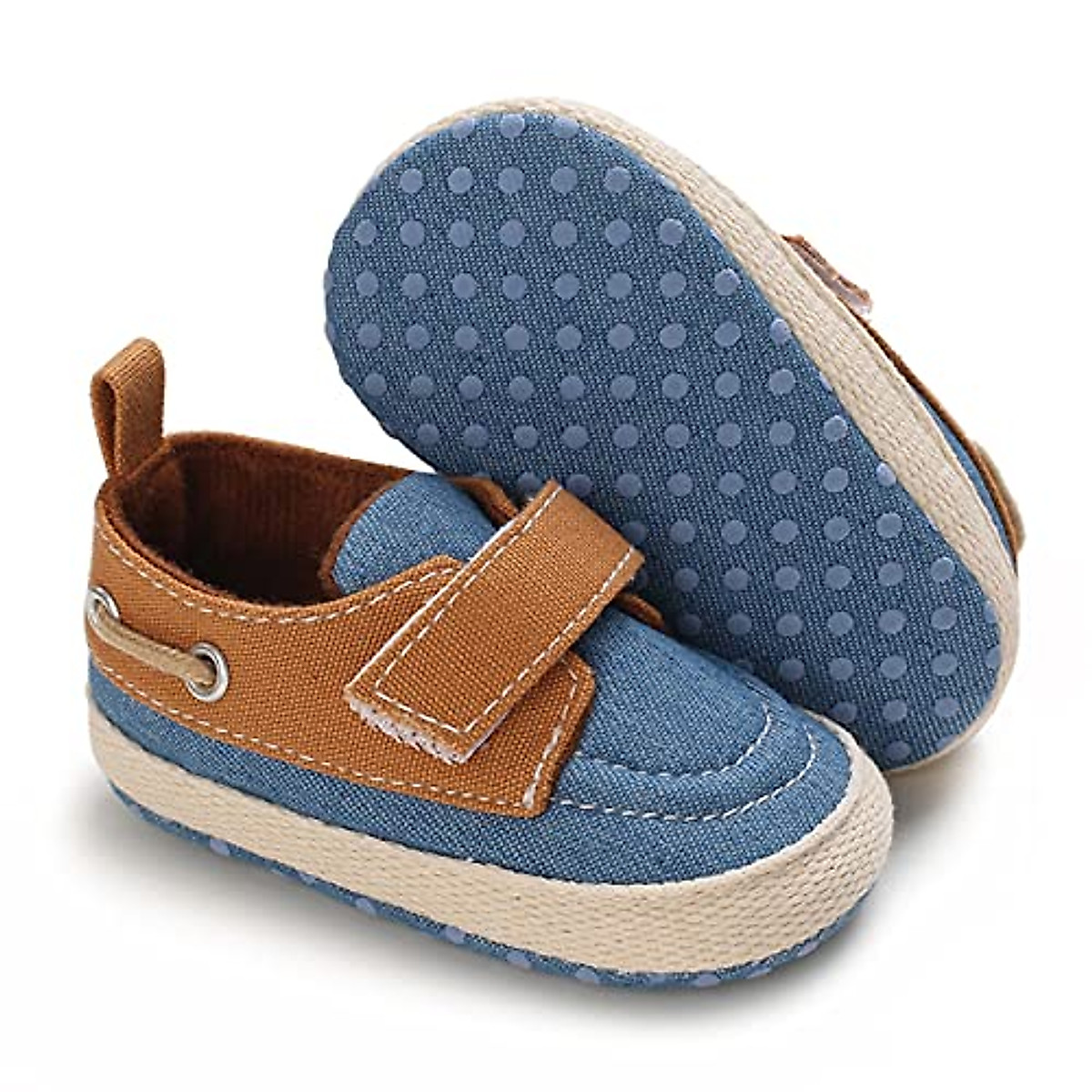 Mercatoo Children and Infants Toddler Shoes Spring and Autumn Boys and Girls Casual Shoes Soft and Light Flat Bottom Coloblock Comfortable and Simple Slip On Tennis Shoes Size 5 (Blue, 12-18 Months)