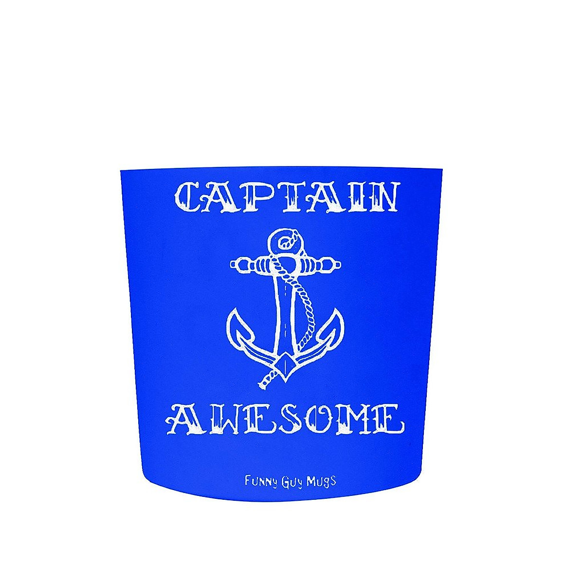 Funny Guy Mugs Captain Awesome Travel Tumbler With Removable Insulated Silicone Sleeve, Blue, 16-Ounce
