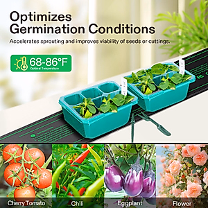 VIVOSUN Durable Waterproof Seedling Heat Mat 3" x 20" UL & MET-Certified Heating Pad for Hydroponic, Kombucha Tea, Brewing, Fermentation & Plant Germination