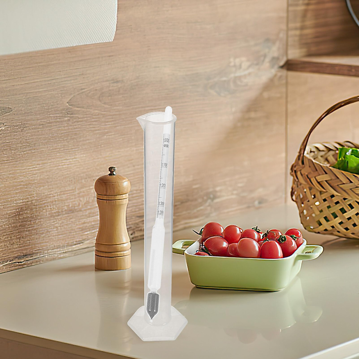 Mobestech Hydrometer Alco-HOL Meter Kit: Hydrometer Alco-HOL Tester Alco-HOL Hydrometer for Li-quor Proofing Distilling 0-35+