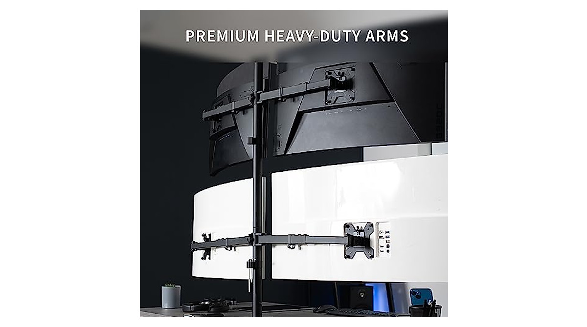 VIVO Quad Monitor Mount for 27-38" Screens - Adjustable