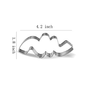 Keewah 4th of July Cookie Cutter Set - 8 Piece - USA, Bunting, Cupcake, Ice Cream, Firework Ribbon, Star - Stainless Steel