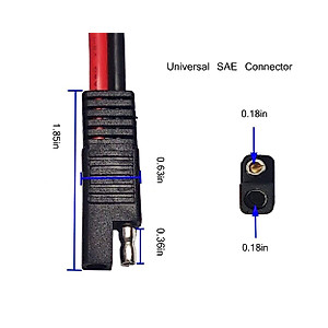 MOOJP 10AWG 2 Pin Power Industrial Circular Connector Solar Panel Connector SAE Adpater Cable for Furrion Solar Panel Forrest River RV Ports DIY Battery Grand Design RV's Industry 18in