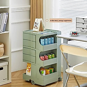 Locker, plastic drawer storage, high cabinet, bathroom lockers, small locker, Under Desk Storage Cabinets, bedroom dresser, Suitable for kitchen, living room, bedroom, entrance ( Color : Green , Size