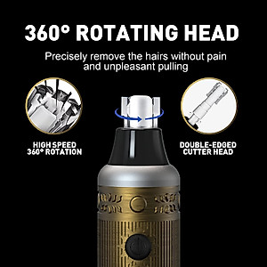 Lanumi Unisex Nose Hair Trimmer, Rechargeable, LCD Display, Precision Trim, For Men and Women