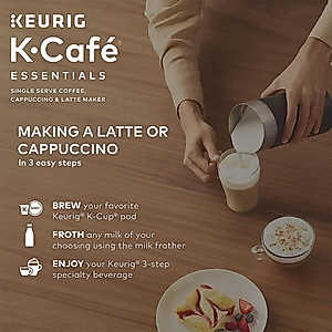 Keurig 5000365473 K-Cafe Essentials Single Serve K-Cup Coffee Maker (Renewed)