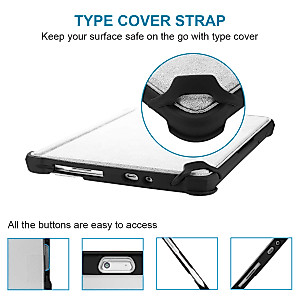 Youtec for Surface Go 3 Case Surface Go 2 Case, Surface Go Case, Shockproof Rugged Folio Surface Go 3/ Go 2/ Go Protective Case Cover Compatible with Microsoft Surface Go 2/ Go 3/ Go 10 inch Tablet