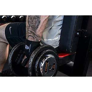 Gymreapers Weightlifting Wrist Wraps (Competition Grade) 18" Professional Quality Wrist Support with Heavy Duty Thumb Loop - Best Wrap for Powerlifting, Strength Training, Bodybuilding(Black,18")