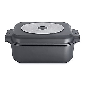 BergHOFF Scala Non-stick Roast Pan 17 Inches, Ferno-Green, Non-Toxic Coating, Matching Lid, Induction Cooktop Ready, 3-layer Base