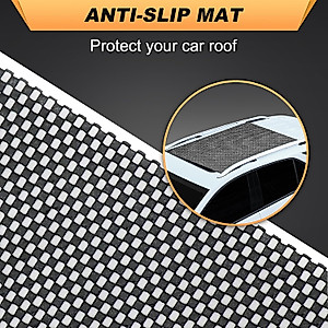 Sailnovo Rooftop Cargo Carrier 20 Cubic PVC Car Roof Cargo Carrier Waterproof Soft-Shell Includes Anti-Slip Mat, 6 Door Hooks, Car Top Carrier for Top of Vehicle with/Without Roof Rack Cross Bar