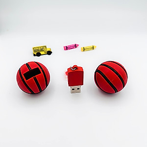 USB Thumb Drive 16 GB Flash Drive - Basketball USB Drive - Sports Flash Drive (Basketball)