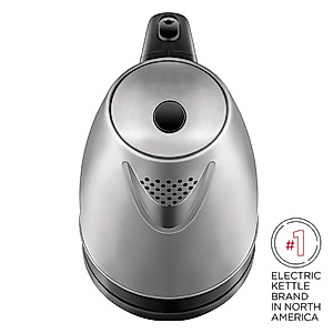 Chefman Stainless Steel Electric Kettle w/ 360° Swivel Base, Auto Shut Off & Boil Dry Protection, BPA-Free Interior and Cool-Touch Handle, 7+ Cup Capacity, 1.7 Liter, 1500W