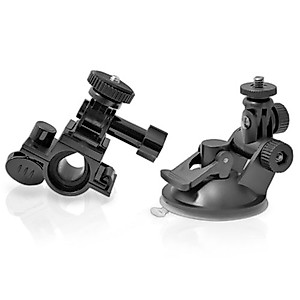 Pyle Mini HD Sports Action Camera - Camcorder w/ 5.0 MP Camera, 2" Touch Screen, USB SD Card, Rechargeable Battery - Waterproof Case, Bike Handle bar, Helmet Mount, Car Charger PSCHD30OR (Orange)