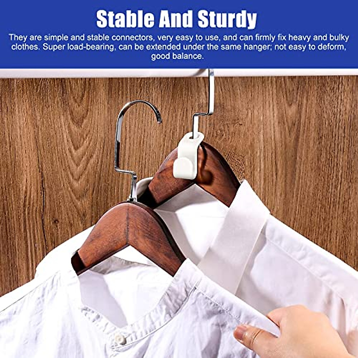 80Pcs Stackable Clothes Connection Hook Organizing Hangers Saving Home Space,Space Saver with Sturdy Plastic