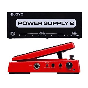 JOYO WAH-II Classic and Multifunctional WAH Pedal Bundle with JP-06 Noise Blocker Pedal Power Supply