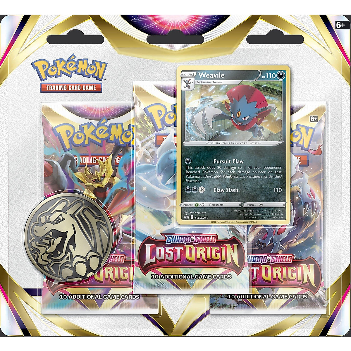 Pokemon TCG: Lost Origin Weavile 3PK Blister