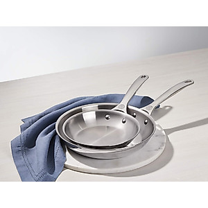 Le Creuset Tri-Ply Stainless Steel 2 pc. Fry Pan Set, (8" Fry Pan & 10" Fry Pan)