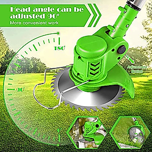Mrzneaoch Electric Weed Wacker 36v Weed Eater Battery Powered,with 17 indivual 5 Different Blade Weed Eater for Home Garden Yard Mowing