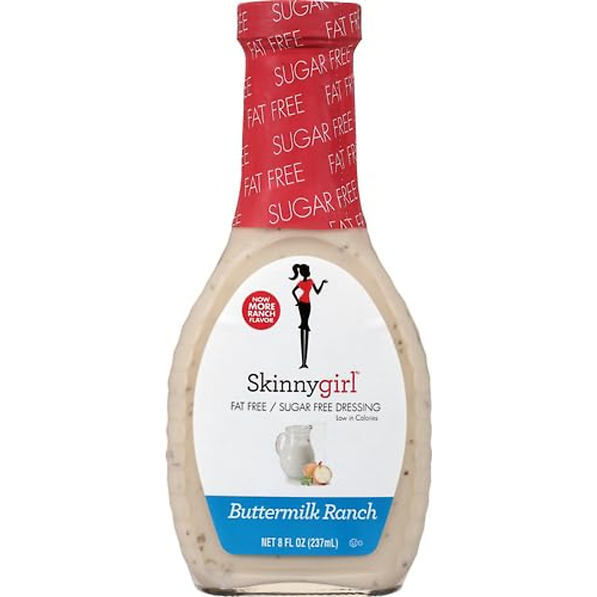 Skinnygirl Fat-Free Salad Dressing, Sugar-Free Buttermilk Ranch, 8 Ounce