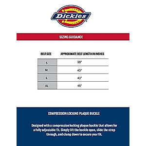 Dickies Women's Tonal Plaque Buckle Fabric Belt, Black, X-Large