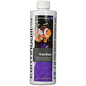 Continuum Aquatics Fraction - Concentrated Water Conditioner Instantly Removes Chlorine, Ammonia, and Chloramine in Marine Saltwater and Freshwater Aquariums
