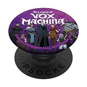 The Legend of Vox Machina Cast Photo on Purple PopSockets Standard PopGrip