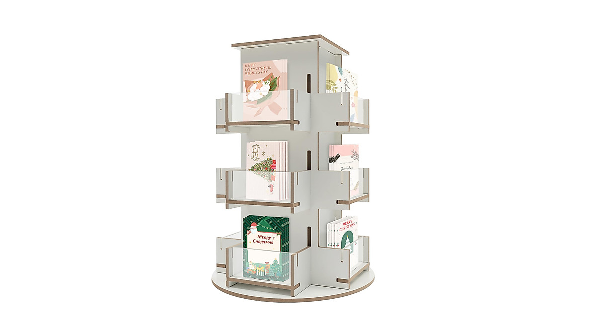 TFCFL 3 Tier 360° Rotating Card Display Stand & Rack
