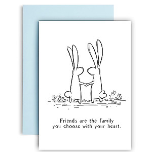 Huxters Birthday Cards for Her - Gifts for Women Friends - Best Friend Birthday Cards for her Women - Sweet sentiments quotes - Funny Birthday cards for mum sister auntie - A5 (Friends Family)