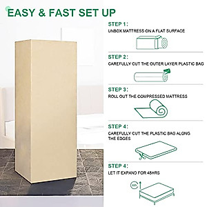 MUUEGM Twin Mattress 6 Inch Memory Foam Mattress in a Box Twin Size Cooling Gel Green Tea Infused Mattress for Back Pain Relief,for Bunk Bed,Medium Feel, CertiPUR-US Certified