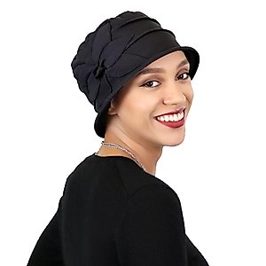 Hats Scarves & More Womens Hat Chemo Headwear Cancer Hat 50+ UPF Sun Protection Summer Seattle Chic Black