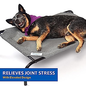 Coolaroo The Original Cooling Elevated Dog Bed, Indoor and Outdoor, Medium, Nutmeg