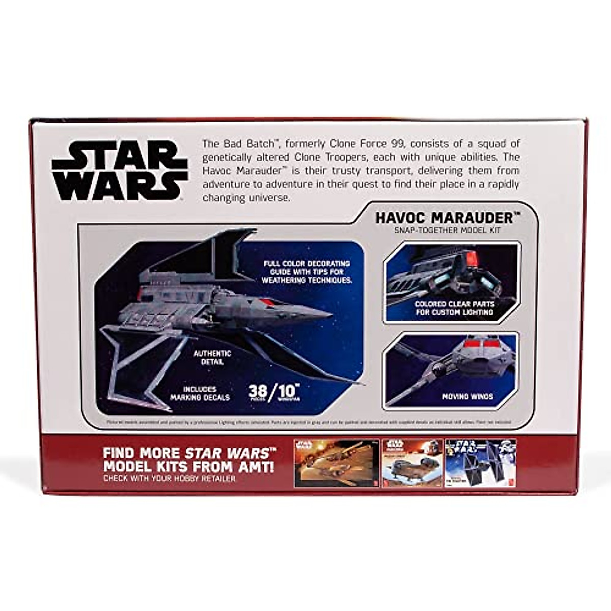 AMT Star Wars: The Bad Batch Havoc Marauder 1:144 Scale Model kit