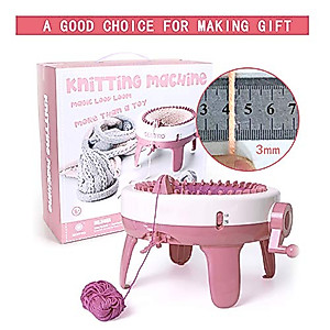 Knitting Machines, 40 Needles Knitting Loom Machines, Smart Knitting Board Rotating Double Weaving Loom Machine Kit for Kids and Adults