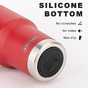 koodee 30 oz Tumbler with Lid and Straw, Stainless Steel Double Wall Insulated Travel Mug Water Tumbler with Handle (Canyon Red)