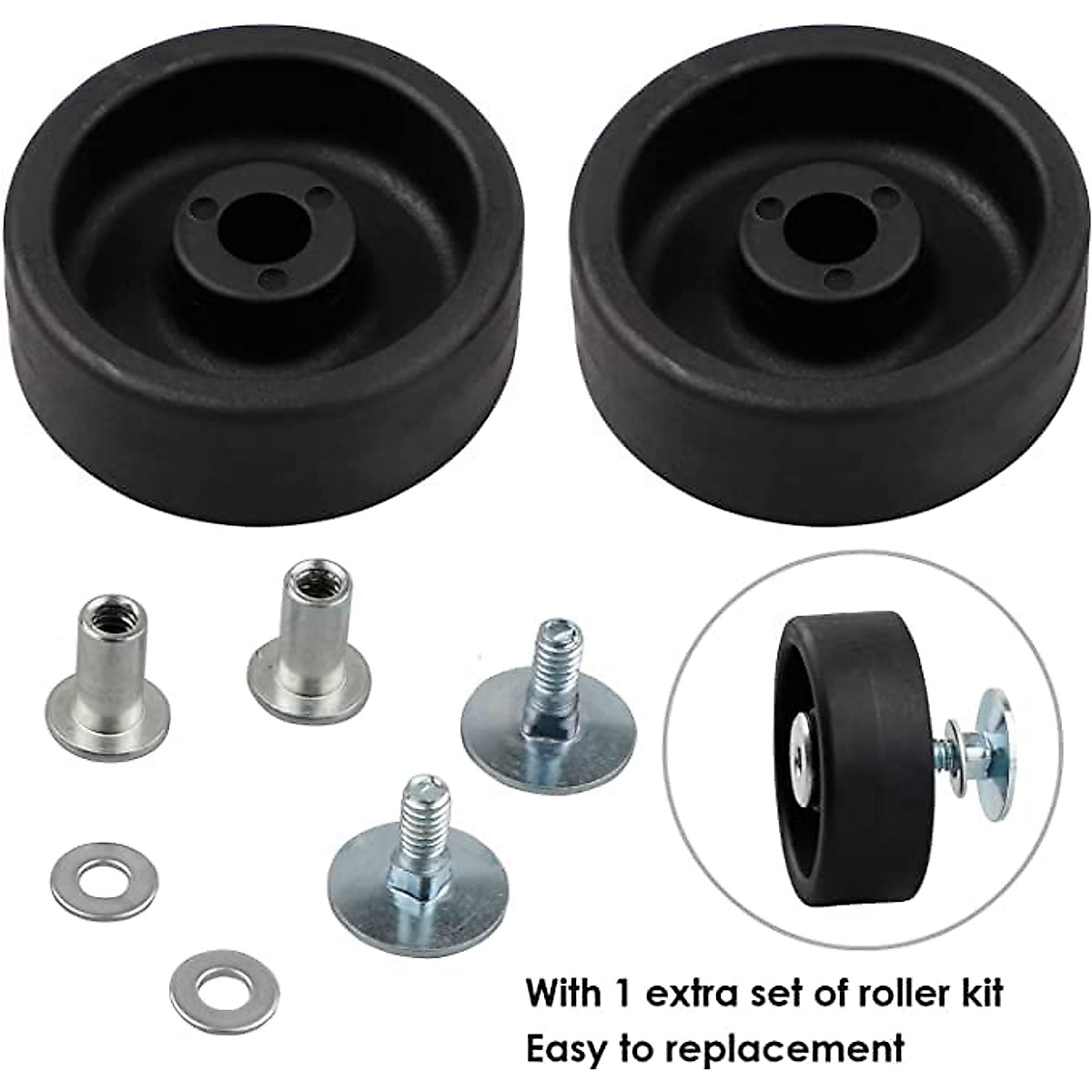 Giltswift Universal Roller Snowblower Skid Shoes 490-241-0038 Fits Most 2 and 3 Stage Snow Throwers with Hardware kit