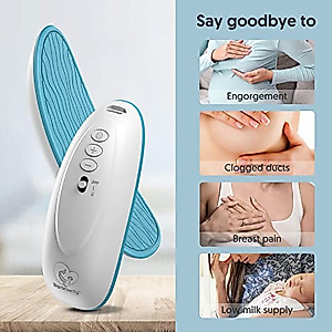 Bellababy Heat+ Vibration Lactation Massager (2 Packs),Relieve Ducts Clog,Mastitis,Engorgement and Pain,Increase Milk Flow,6 Modes of Vibration,3 Levles of Heat.