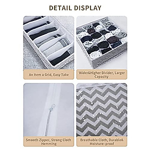 SandKing 6PACK Drawer Organizers Dividers, Clothes Wardrobe Organizer Bins Storage box with Cardboard for Sorting Baby Clothes, Underclothes, Scarf