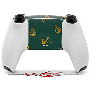 WraptorSkinz Skin Wrap compatible with Sony PS5 DualSense Controller Anchors Away Hunter Green (CONTROLLER NOT INCLUDED)