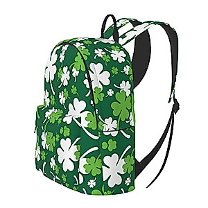 Delerain 16 Inch Backpack St Patrick's Day Laptop Backpack School Bookbag Full Print Shoulder Bag Travel Daypack