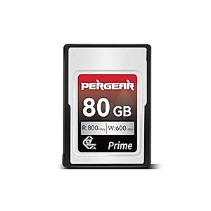 PERGEAR Professional 80GB CFexpress Type A Memory Card, Up to 800MB/s Read Speed & 800MB/s Write Speed for 4K 120P,8K 30P Recording Video/Photo for Sony Alpha Sony FX Cameras