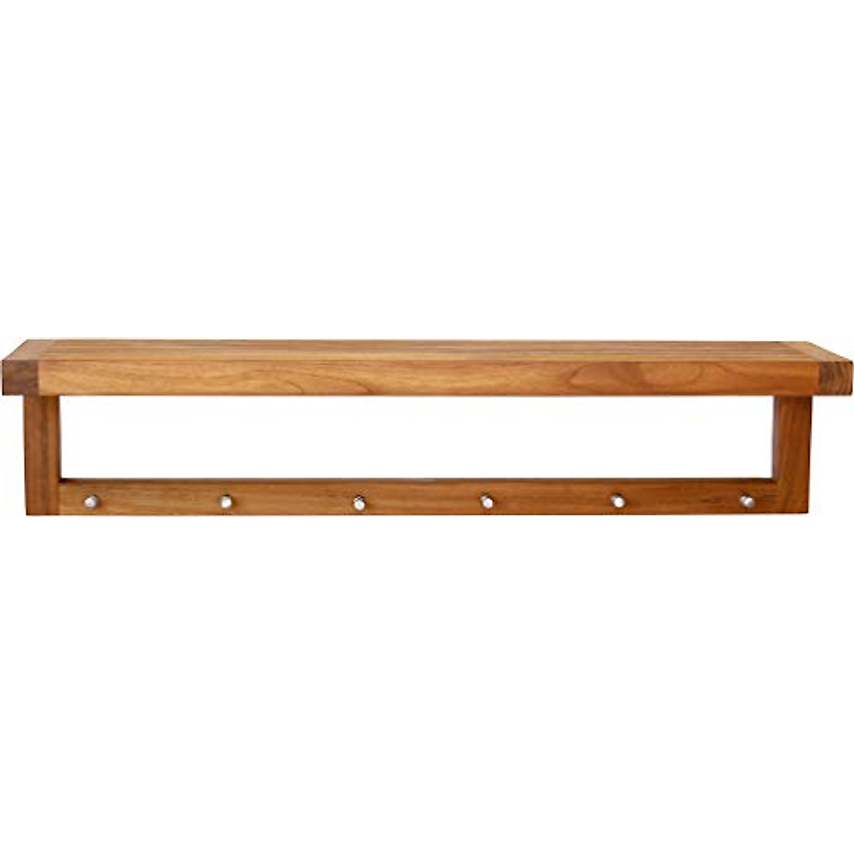 AquaTeak 36" Moa Wall Shelf with Hooks