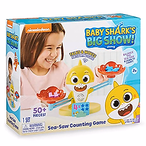 WowWee Baby Shark's Big Show! Sea-Saw-Counting Game – Educational Toy for Toddlers – Kids Math Toys