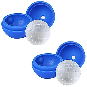 IXI Silicone Ice Cube Molds Whiskey Ice Ball Maker Chocolate Molds, Blue (Pack of 2)