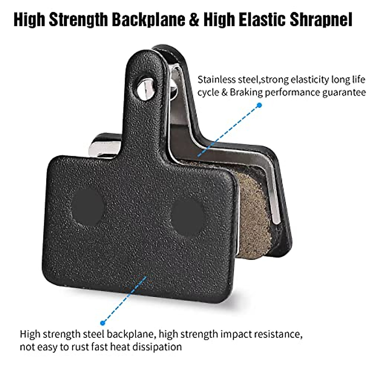 4 Pairs Bike Brake Pads,Bicycle Brake Pads with Installation Tools Compatible with Trp Tektro Shimano Brake Pads MT200 M355 M446 M315 M365,MTB Bike Disc Brake Pads Compatible with Ebike Brake Pads